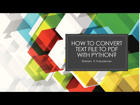 How to Convert Text (.txt) file to PDF with Python?