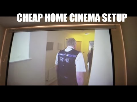 How To Set Up A Budget Home Theater £50 Electric Projector Screen