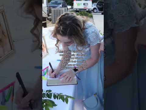 When you get a custom family Bible and use it as a guest book at the wedding #christiangirl #wedding