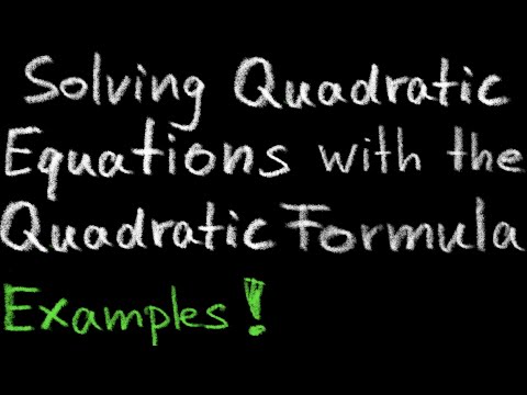 Solving Quadratic Equations with the Quadratic Formula, Examples ! ABC Formula