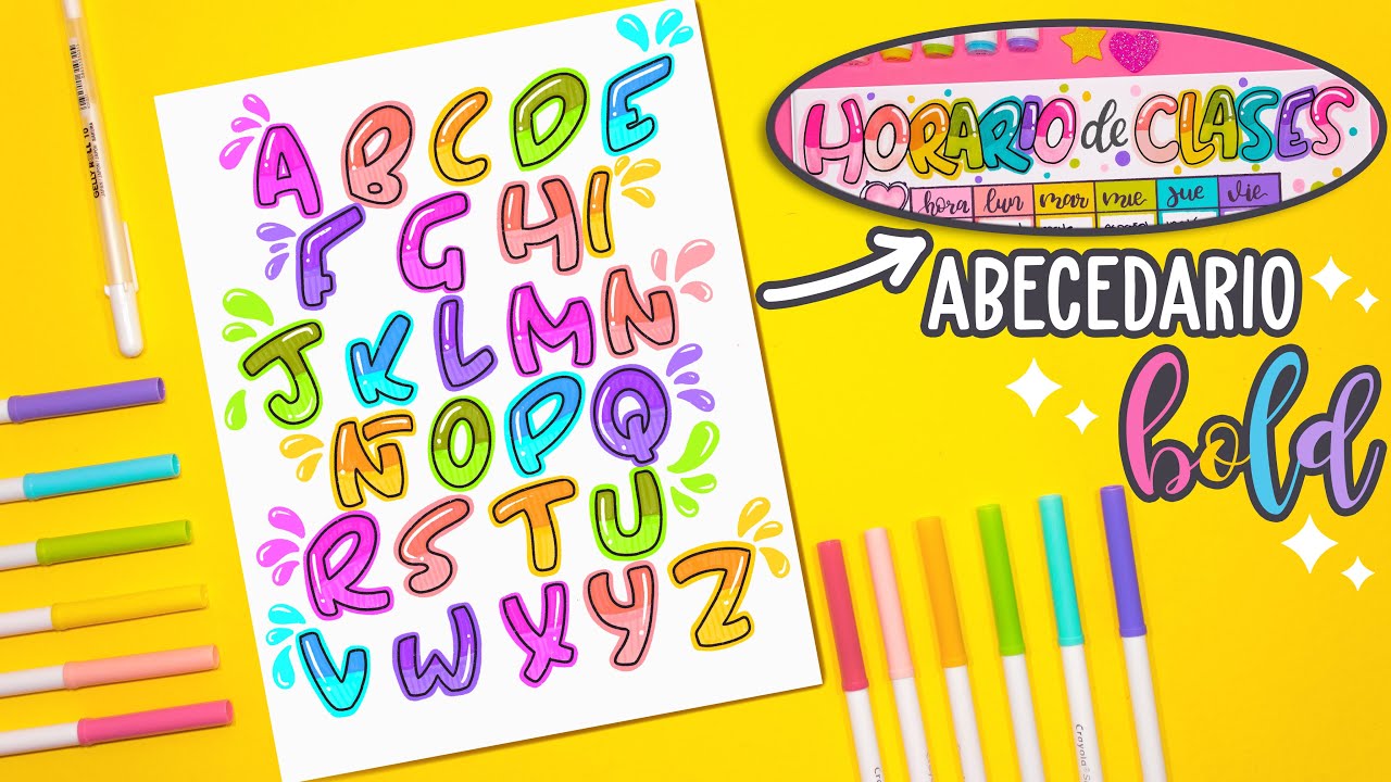 How to make the BOLD RAINBOW ALPHABET - CREATIVE ALBECEDARIOS