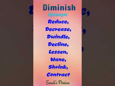 Diminish synonym #englishvocabchannel #do_like #share #subscribemychannel @SONALI_passion
