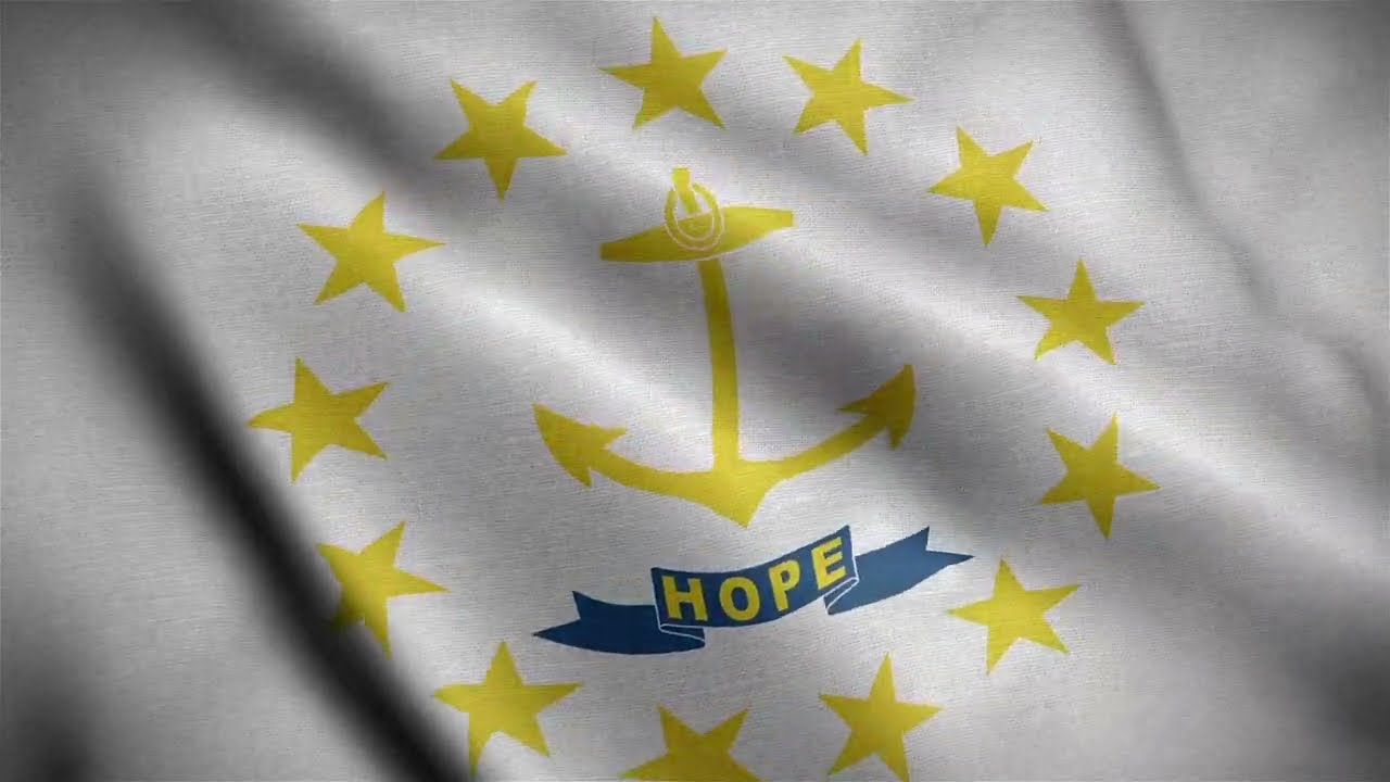 Rhode Island state flag and anthem
