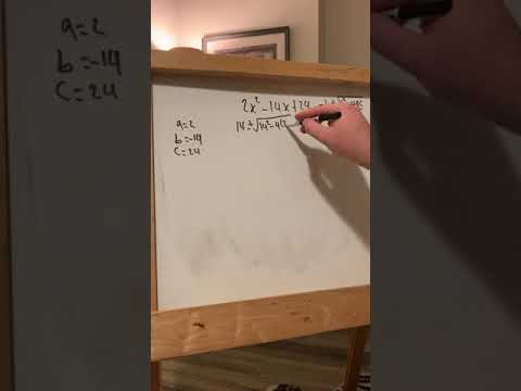 Factor (2x^2 - 14x +24) by quadratic formula