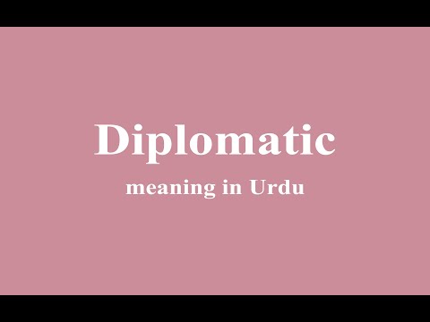 Diplomatic meaning in Urdu