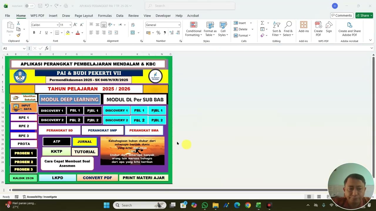 Perangkat Pembelajaran PAI & BUDI PEKERTI Kelas 7 TP 2025-2026