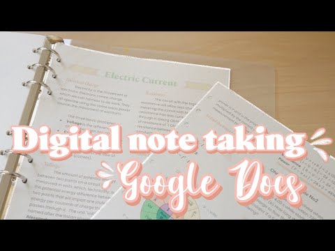 GOOGLE DOCS NOTES I Aesthetic digital note-taking using google docs