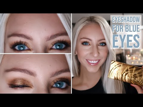 MAKE YOUR EYES POP! | SIMPLE EYESHADOW LOOK FOR BLUE EYES FEAT. URBAN DECAY NAKED HONEY PALETTE 🍯
