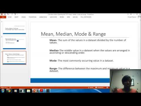 Calculator Active Mean, Median, Mode & Range TI 73