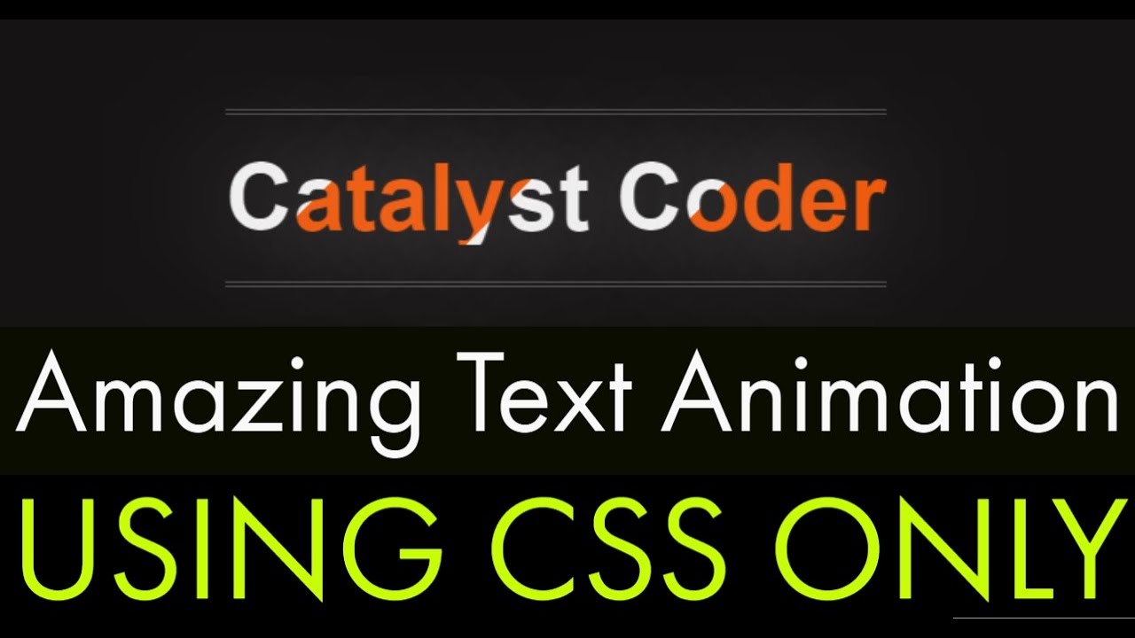 TEXT ANIMATION using HTML and CSS only - How to make Text animation/ loading animation NO JAVASCRIPT