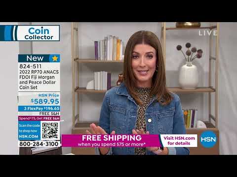 2022 RP70 ANACS FDOI Fiji Morgan and Peace Dollar Coin S...