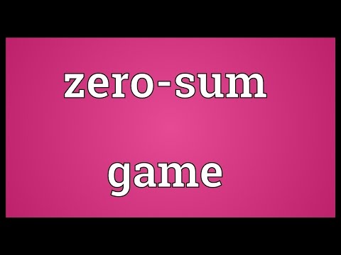 Zero-sum game Meaning