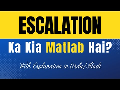 Escalation Meaning in Urdu |'Escalation Ka Kia Matlab Hota Hai'| Urdu/Hindi Explanation Included