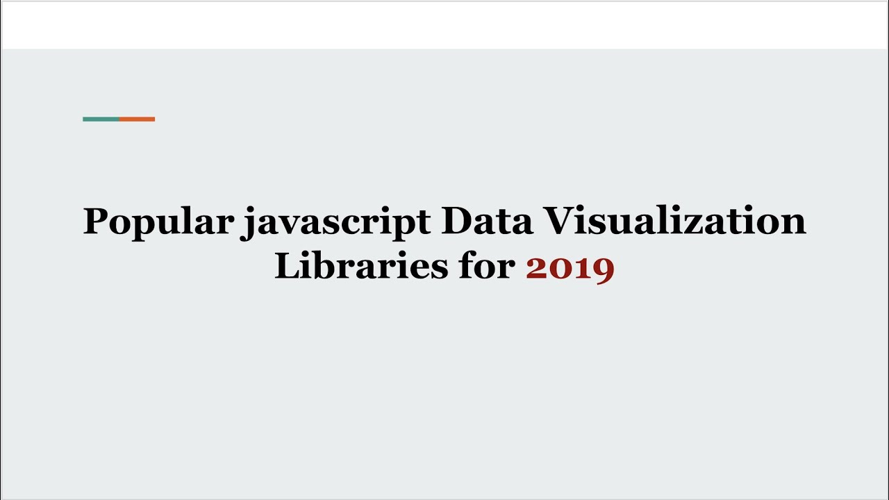 The Best 5 JavaScript Data Visualization Libraries to Use