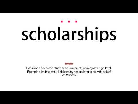 How to pronounce scholarships - Vocab Today