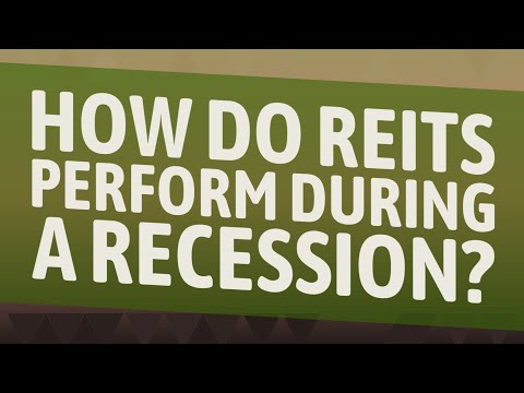 How do REITs perform during a recession?