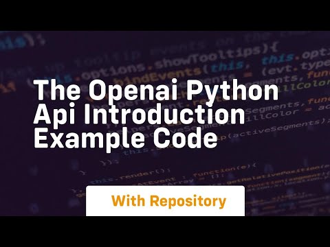 The openai python api introduction example code