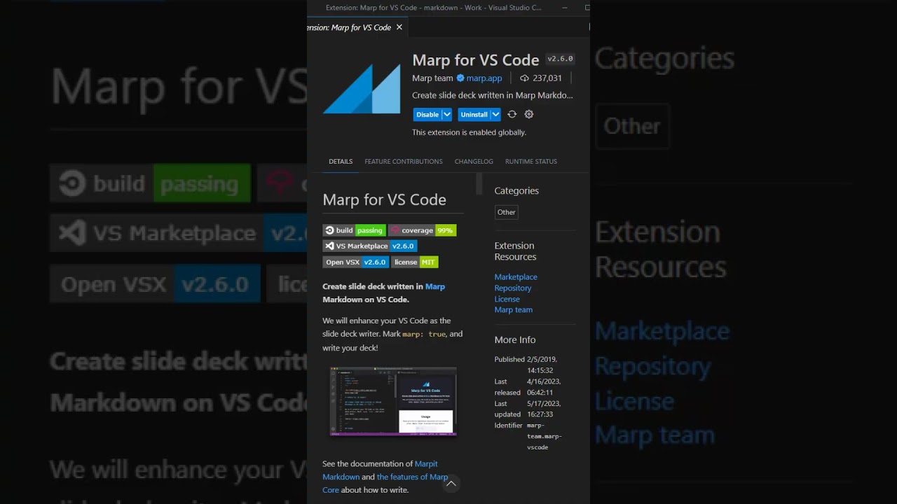 Write slides in VS Code