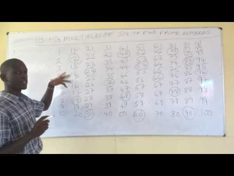 USING MULTIPLES OF SIX TO GET PRIME NUMBERS