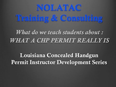 What is a Permit? - LA CHP Instructor Development