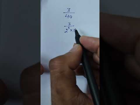 Decimal form of 3/40