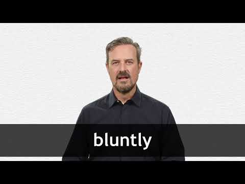 BLUNTLY 释义 | 柯林斯英语词典