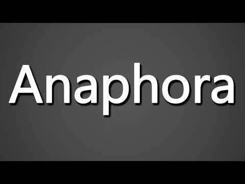 How to Pronounce Anaphora