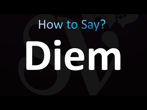 How to Pronounce Diem (Correctly!)