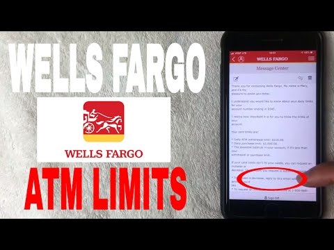 β
Wells Fargo Bank ATM Limits π΄