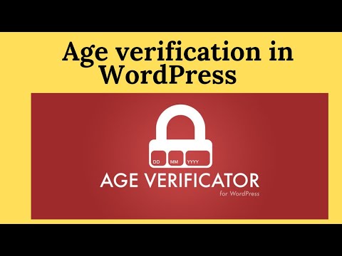 how to add age verification in WordPress website