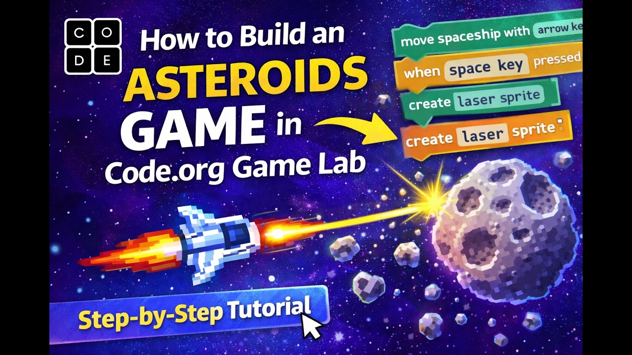 How to create an Asteroids game in GameLab on code.org