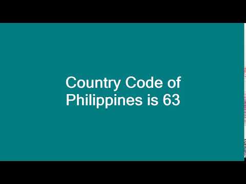 Country Code of Philippines is 63