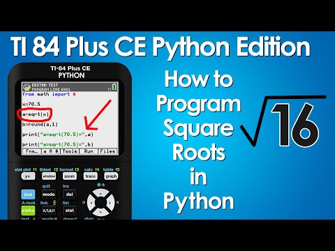 How to Program Square Roots in Python on TI 84 Plus CE Python Edition