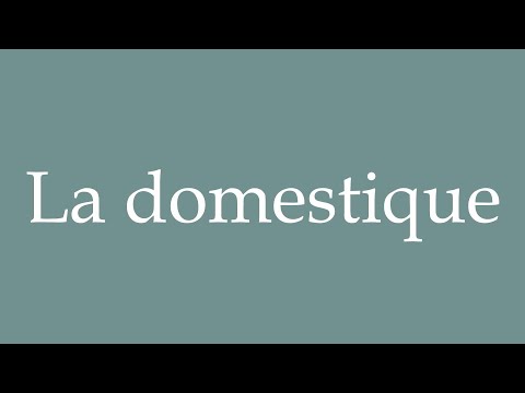 How to Pronounce ''La domestique'' (The maid) Correctly in French
