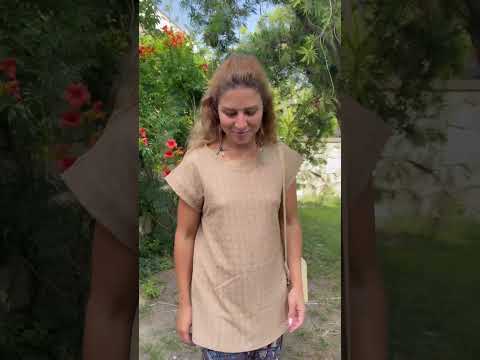 WNEEDU T-Shirt Women's Summer Crew Neck Blouse Casual Tops Short Plain T-Shirts with Batwing Sleeves