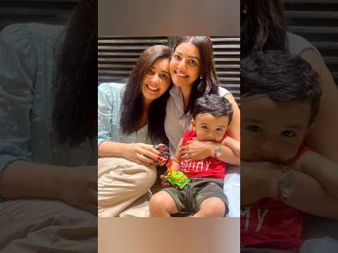 Actress raashi playing with Kajal Agarwal's son #shorts #kajal #kajalagarwal #kajalaggarwal #raashi