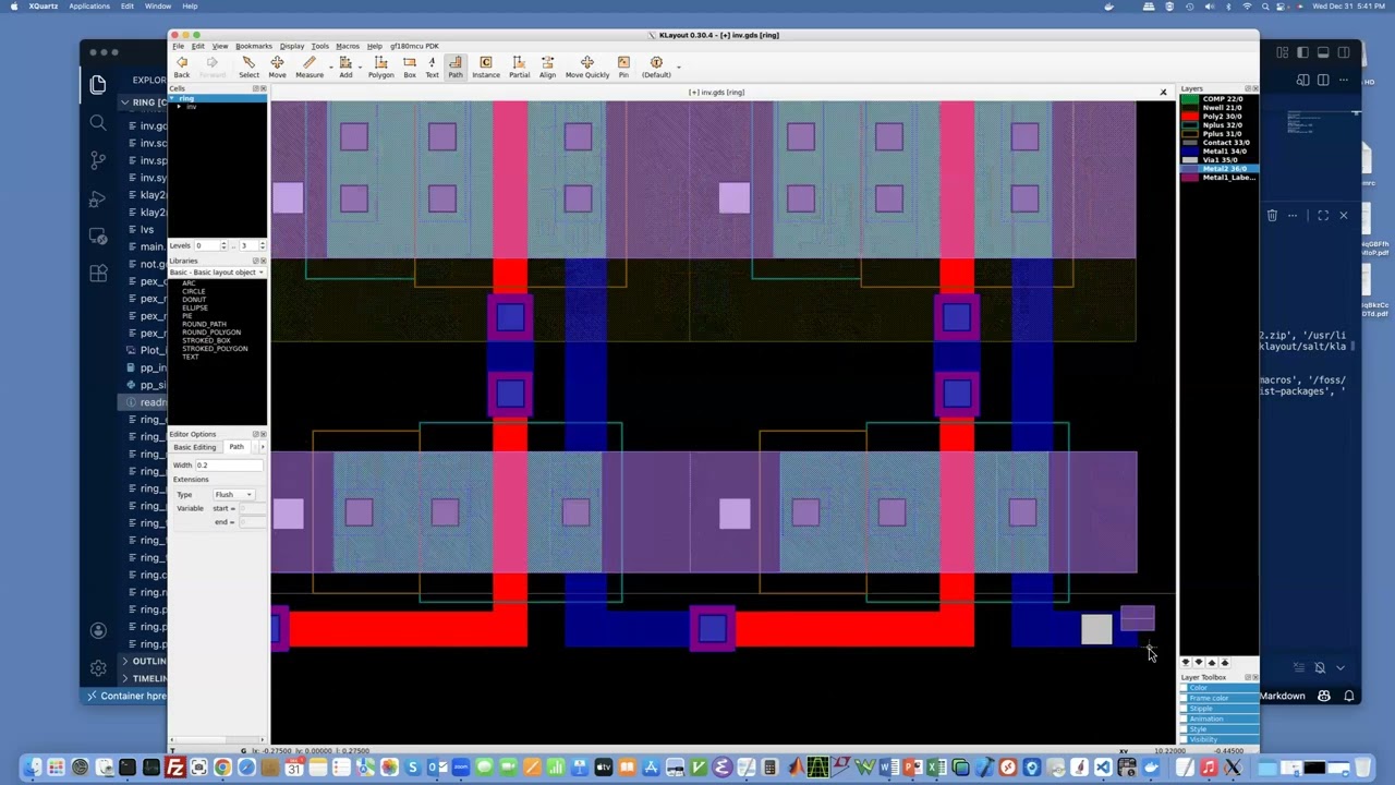 ring.gds with Klayout - Tutorial #3