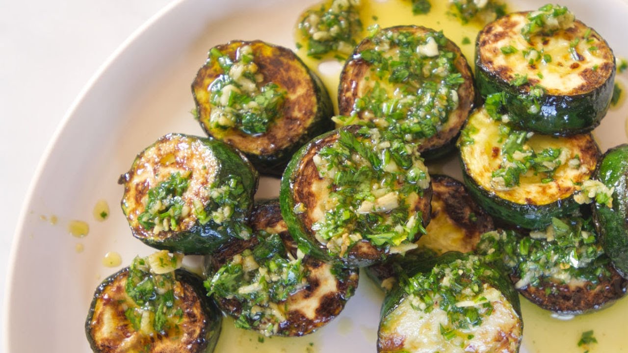 Spanish garlic zucchini with shaved parmesan