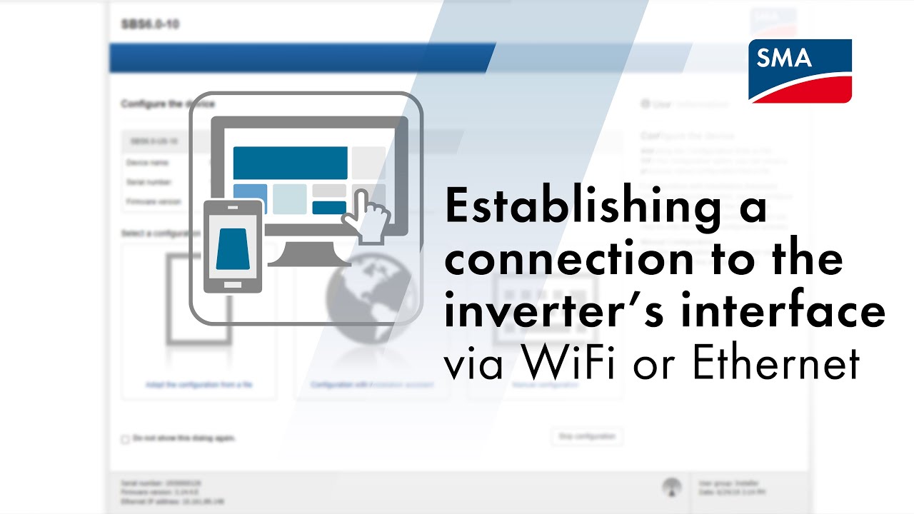 Tech Tip: Establishing a connection to the inverter's interface via WiFi or Ethernet