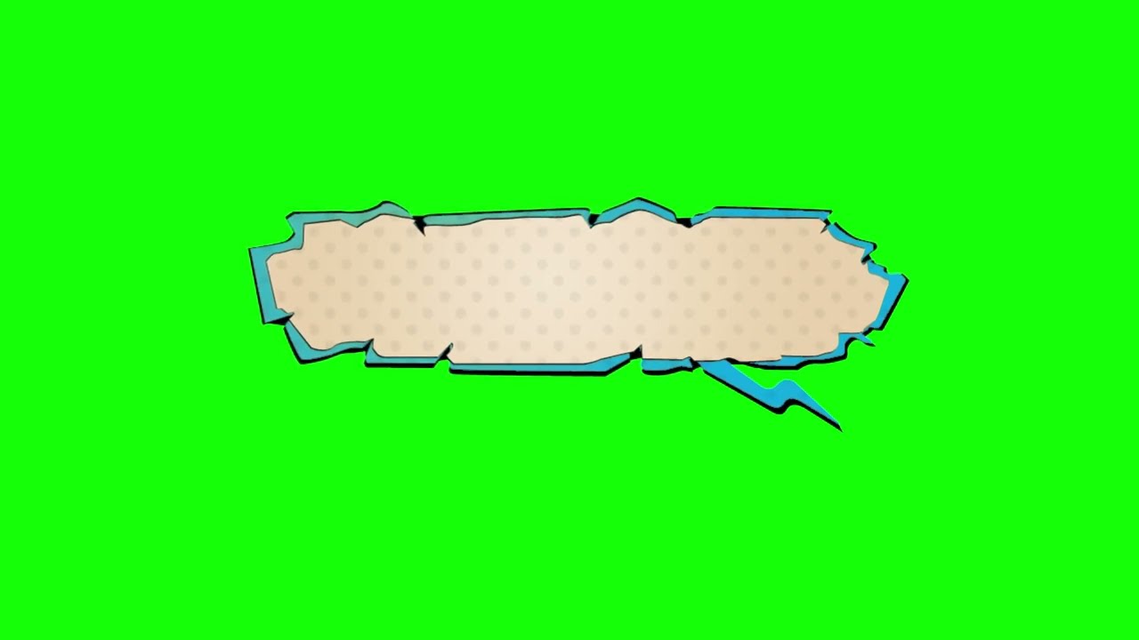 Comic speech bubble animation green screen | 4K | FREE TO USE