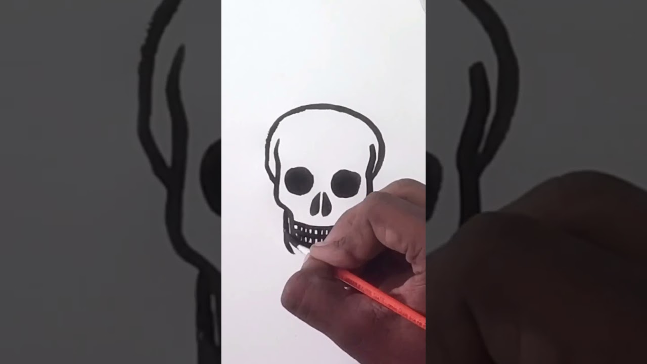 Skull clipart easy very simple drawing try you #drawing #shorts #art #shorts