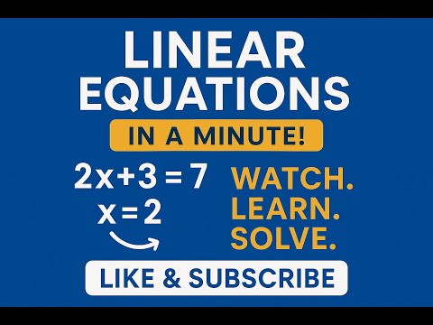 Linear equation in one variable