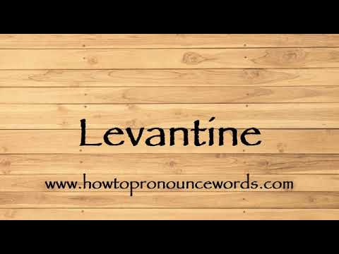 How To Pronounce Levantine ? How To say Levantine New Video