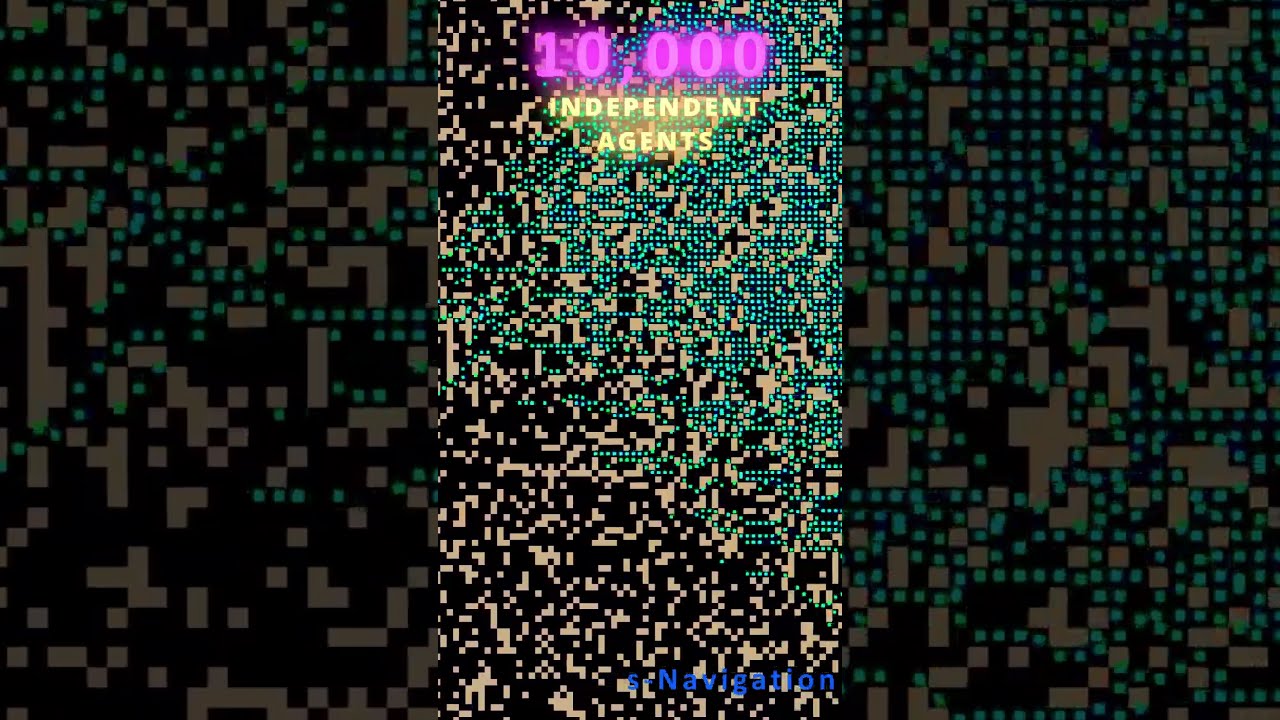 Dynamic Pathfinding 10,000 independent agents