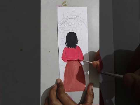 easy and simple water colour painting 🖌️#drawing #acrylicscenery