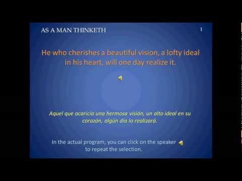 Sample of As a Man Thinketh with Spanish Translation