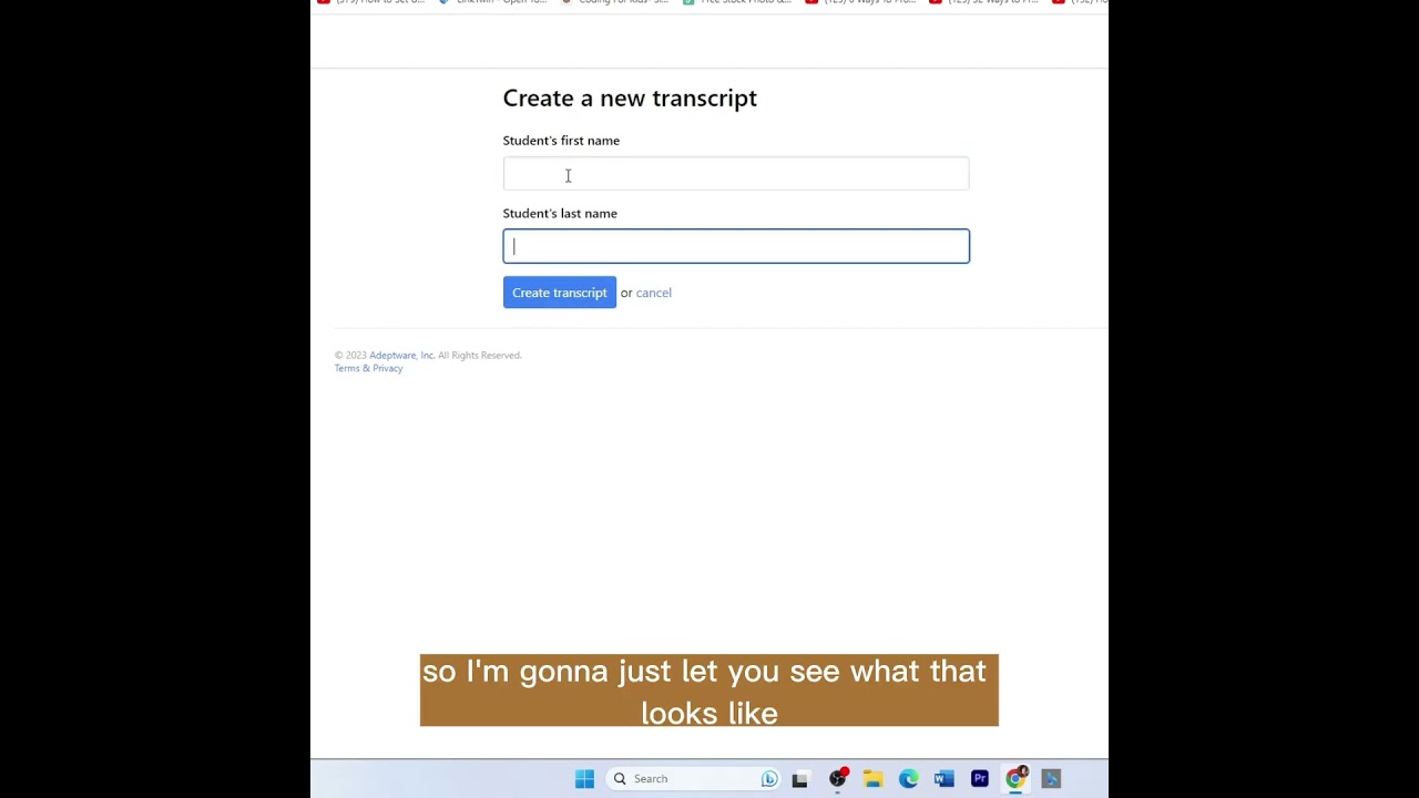 How to use Transcript maker