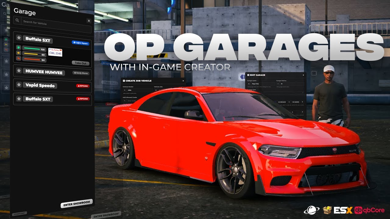 OP GARAGES V2.5 - Most Advanced Garage Script for Fivem! [ESX/QB/QBOX]