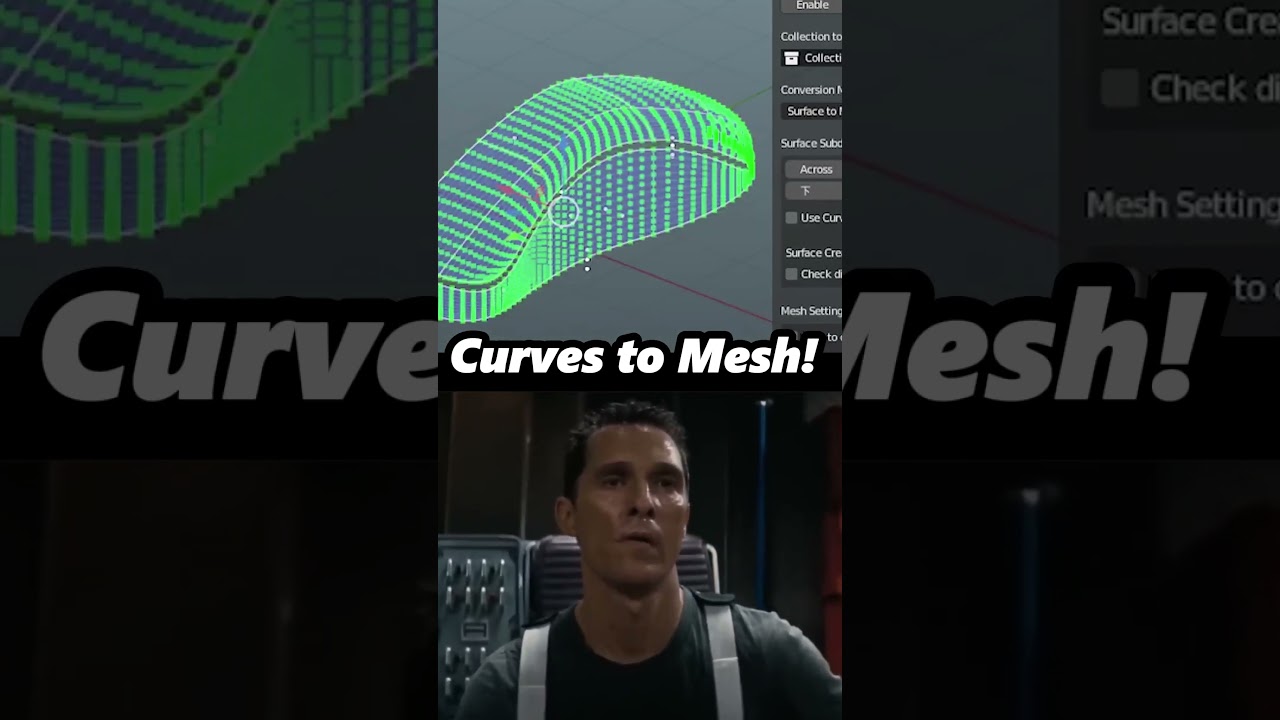 Transforms bezier curve into detailed mesh surfaces🔥