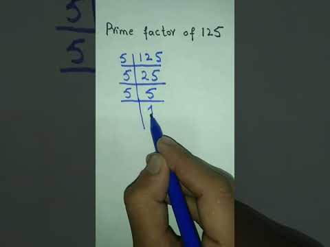 Prime factor of 125#shorts